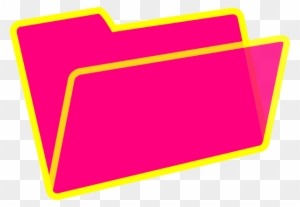 Yellow And Pink Folder Clip Art At Clker - Colored Manila Folder Clipart - Free Transparent PNG ...