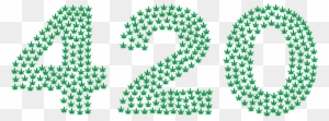 Free Clipart Of A 420 Design Made Of Green Pot Leaves - 420 Transparent ...
