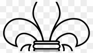 Miracle Fleur De Lis Coloring Page Outline Clip Art - Mardi Gras ...