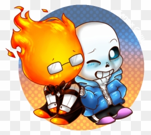 Sans X Grillby Fan Button By Kyubeygirl - Undertale Sans And Grillby ...