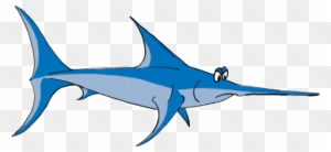 Swordfish Clipart Animated - Cartoon Swordfish Transparent - Free ...