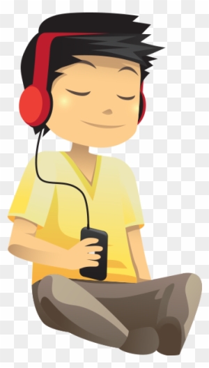 Clipart Mutlu Aile - Niño Escuchando Musica Animado - Free Transparent ...