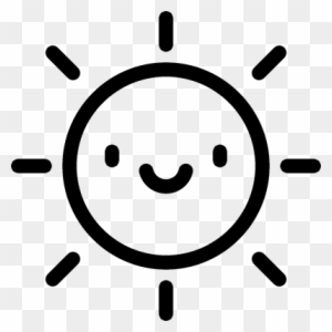 Clipart Happy Sun - Outline Sun Clipart Black And White - Free ...