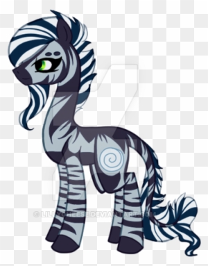 Ondinea By Glitteronin - Zebra Mlp Oc - Free Transparent PNG Clipart Images Download