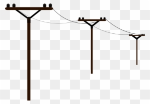 Cartoon Power Lines Clipart - Electric Pole Vector - Free Transparent ...