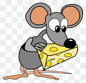 Cartoon Mouse Eating Cheese - Free Transparent PNG Clipart Images Download