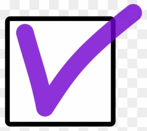 Open - Purple Check Mark Box - Free Transparent PNG Clipart Images Download