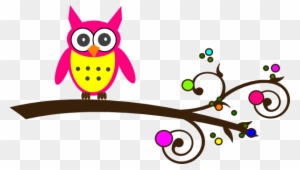 Pink Owl On Branch Clip Art, Transparent PNG Clipart Images Free ...
