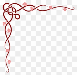 Red Swirl Corner Border