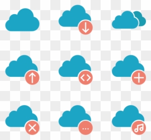 Cloud Computing Icon Set - Cloud Computing - Free Transparent PNG Clipart Images Download