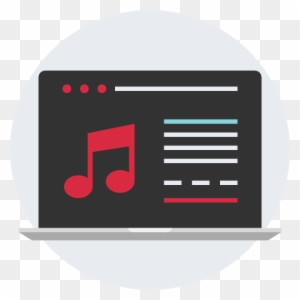 Image Icon Of A Music Laptop - Webcrown - Free Transparent PNG Clipart ...