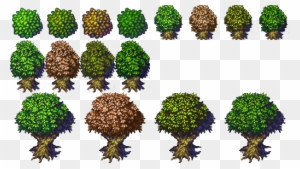 Tree Variations From Jetrel's Wood Tileset Opengameart - Top Down Tree ...