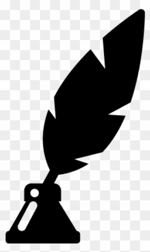 Poetry Symbol Of A Feather In Ink Container Vector - Poetry Symbol ...
