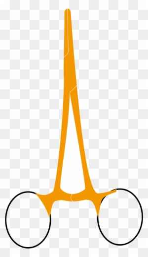 Surgical Scissors Surgery Clip Art - Cabela's 6 Black Forceps F802647 ...