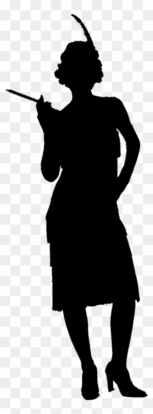 Flapper - Transparent Girl Silhouette - Free Transparent PNG Clipart ...