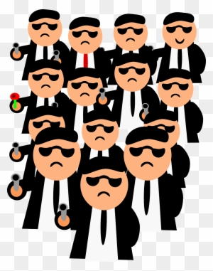 Criminal Clipart Criminal Activity - Cartoon Group Of Men - Free ...