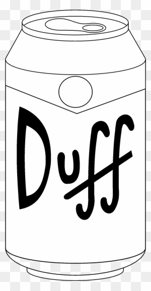 Duff Beer Logo Black And White - Duff Beer - Free Transparent PNG ...