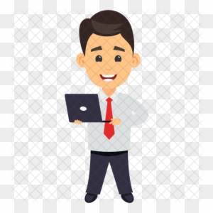 Businessman Using Laptop Icon - Icon - Free Transparent PNG Clipart ...
