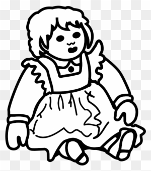 Posh Doll Outline Vector Illustration - Outline Picture Of A Doll ...