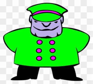 Police Man Standing Smiling Vector Clip Art - Police Man - Free ...