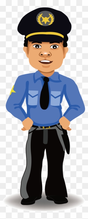Salute Police Officer Security Guard Cartoon People's - Security Guard ...