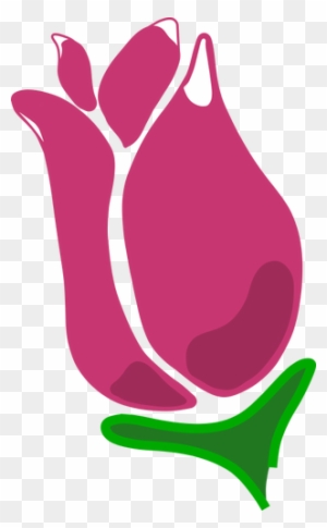 Abstract Pink Rose Vector Clip Art - Rose Bud Vector - Free Transparent ...