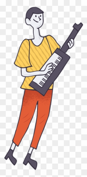 Keytar Player Cartoon Transparent Png - Drawing - Free Transparent PNG ...