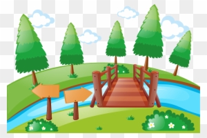 Bridge Cartoon Photography Illustration - Cartoon Bridge Background ...