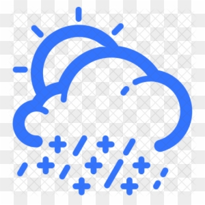 Sun, And, Cloud, With, Snow, Rain, Shower, Rainy, - Cerah Berawan Icon ...