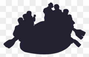 Rafting Clipart Silhouette - Rafting Silhouette Png - Free Transparent ...