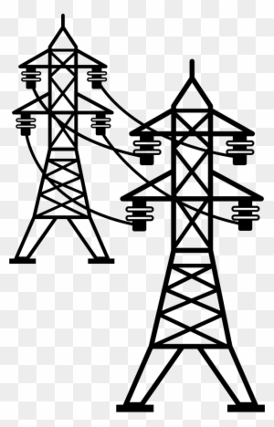 Power Line Connected Towers Comments - Power Distribution Tower Icon ...