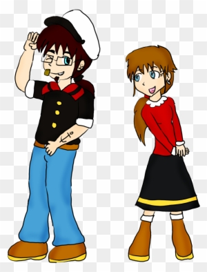 Popeye And Olive By Mari-rocks - Cartoon - Free Transparent PNG Clipart ...