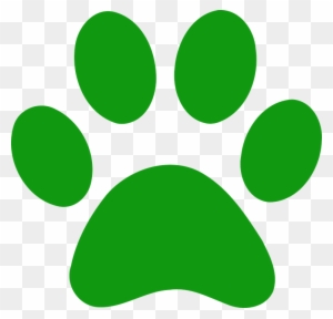 Green Paw Print Clip Art - Dark Green Paw Print - Free Transparent PNG ...
