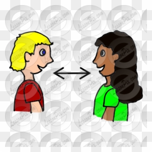 Conversation Picture - Keeping Eye Contact Clipart - Free Transparent ...