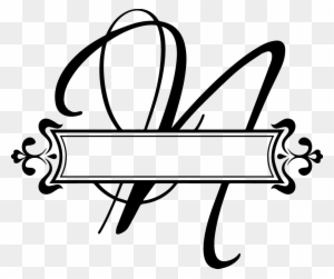 Marvellous Inspiration Fancy M Letter Split Vinyl Monogram - Fancy ...